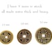 3 Pcs Extra Thick Large Brass I Ching Coins. 32 Mm Weight About 0.5 Oz ...