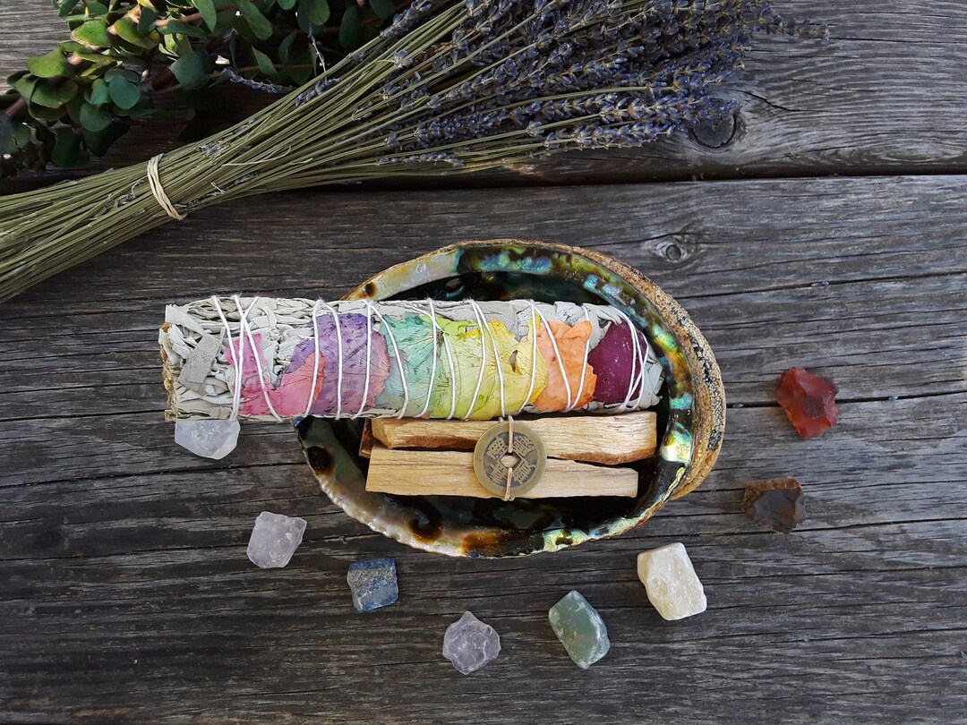 Smudge Kit | Seven Chakras Sage Bundle Gift Box Set | Smudging Sage Box ...
