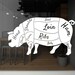 Butchery Wall Decal Meat Wall Decal Fresh Meat Sticker Butchery Wall ...