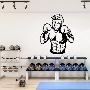 Boxing Wall Decal Boys Wall Sticker Boxing Wall Art MMA Wall Decal ...