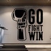 Go Fight Win Wall Decal Boxing Gloves Decal Martial Arts Wall Sticker ...