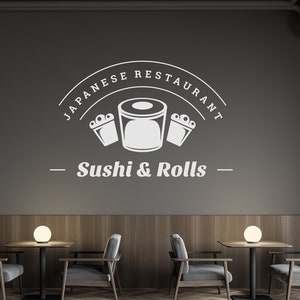 Sushi Bar Wall Decal Sushi Wall Sticker Sushi Wall Art Asian Food Decal ...
