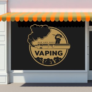 Vape Shop Decal ,window Sticker ,smoke Shop Decor, Vape Sticker, Vapor ...