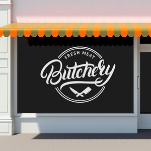Butchery Wall Decal Meat Wall Decal Fresh Meat Sticker Butchery Wall ...