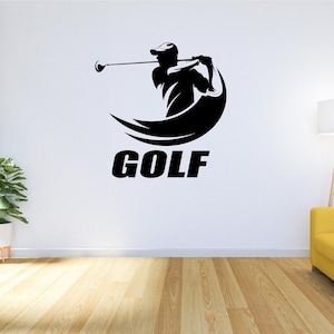 Golf Decal Vinyl Decal Golf Sticker Sport Wallstickers Golf Game Decal ...