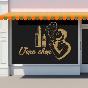 Vape Shop Decal ,window Sticker ,smoke Shop Decor, Vape Sticker, Vapor ...
