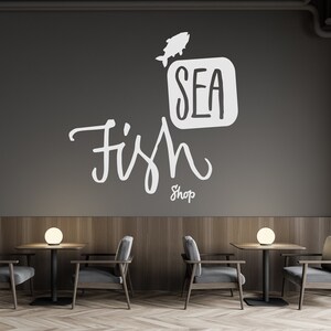 Seafood Wall Decal Fish Shop Decal Seafood Lovers Wall Decal Best ...