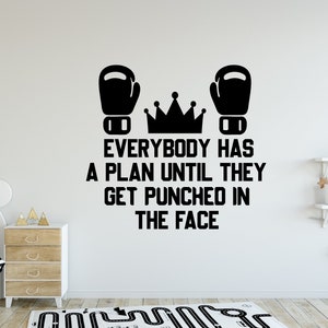 Boxing Quotes Wall Decal Boys Wall Sticker Boxing Wall Art MMA Wall ...