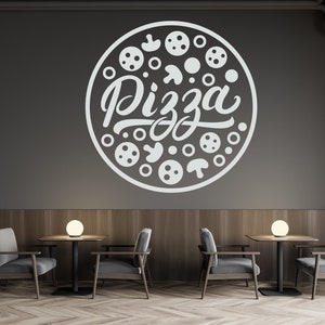 Pizza Wall Decal Pizzeria Wall Sticker Pizza Wall Sticker Food Lover ...