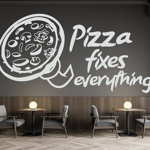 Pizza Wall Decal Pizzeria Wall Sticker Pizza Wall Sticker Food Lover ...