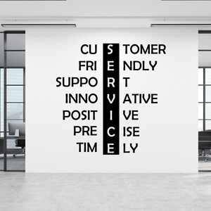 Service Wall Decal,office Wall Decal,office Wall Art,office Wall Decor ...