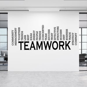 Teamwork Wall Decal,office Wall Decal,office Wall Art,office Wall Decor ...