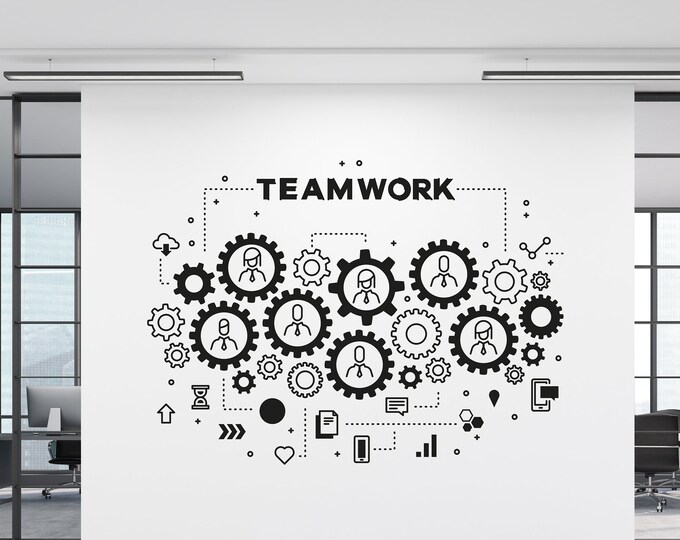 Office Wall Decal,teamwork Decal, Office Wall Art,office Decor,teamwork ...
