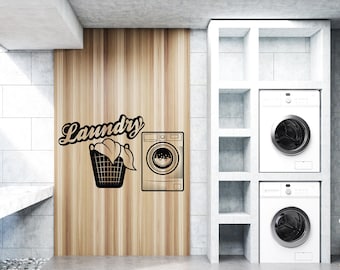 Laundry Room Wall Decal, Laundry Wall Sticker, Laundry Room Wall Decor ...