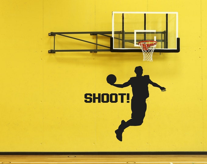 Basketball Decal Sports Decal Basketball Sticker Basketball Shoot for ...