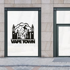 Vape Shop Decal window Sticker smoke Shop Decor Vape - Etsy
