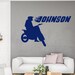Motorcycle Decal Personalized Name Wall Decal Motocross Wall Sticker ...