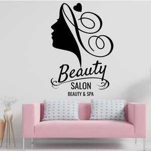 Beauty Salon Wall Decal Beauty Vinyl Sticker Makeup Wall Art ...
