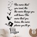 Book Wall Decal Book Wall Sticker Reading Book Decal Book Wall Sticker ...