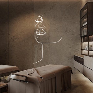 One Line Wall Decals Beauty Wall Decal Vinyl Sticker SPA Beauty Salon ...