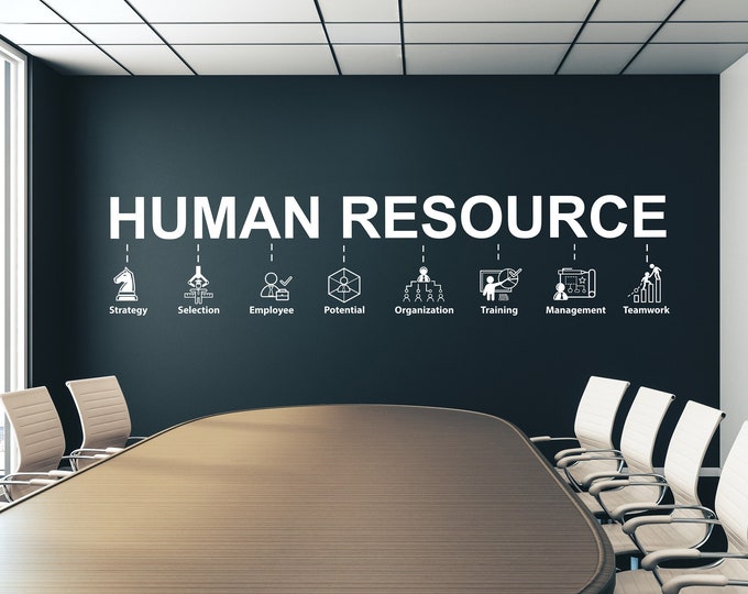 Human Resources Wall Decal,office Decal, Office Wall Art,office Decor ...