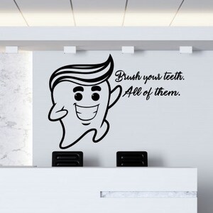 Dental Clinic Wall Decal Tooth Wall Decal Teeth Wall Sticker Oral Wall ...