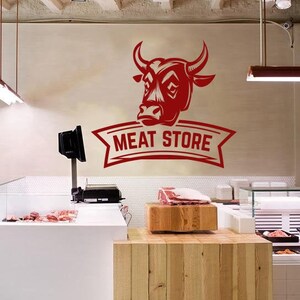 Butchery Wall Decal Meat Wall Decal Fresh Meat Sticker Butchery Wall ...