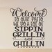 Welcome to Our Patio Decals Camping Decal Camper Decal Campfire Decal ...