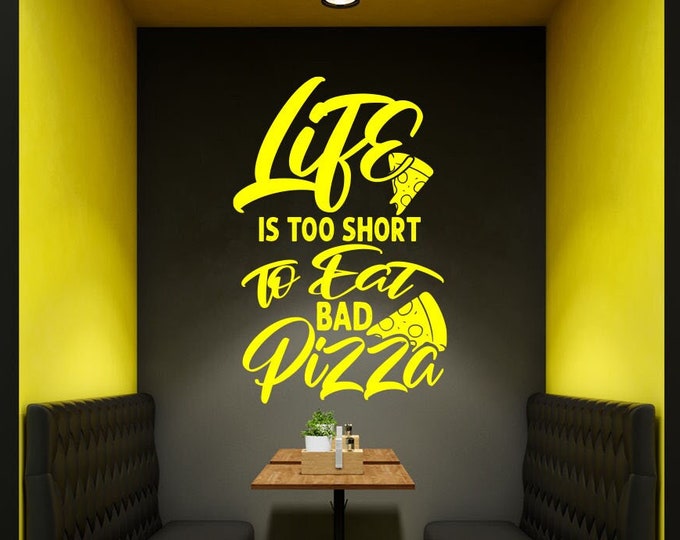 Pizza Wall Decal Decorations for Restaurant Vinyl Sticker for Pizzeria ...