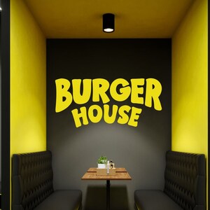 Burger Wall Decal Fast Food Wall Sticker Burger Wall Sticker - Etsy