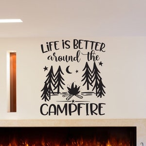 Campfire Decal Home Design Camper Wallstickers Happy Campers Decal ...