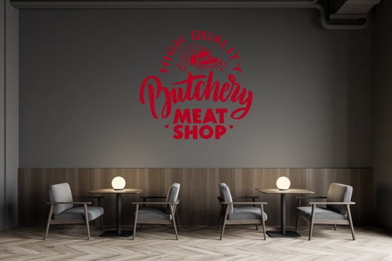 Butchery Wall Decal Meat Wall Decal Fresh Meat Sticker - Etsy