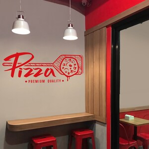 Pizza Wall Decal Pizzeria Wall Sticker Pizza Wall Sticker Food Lover ...