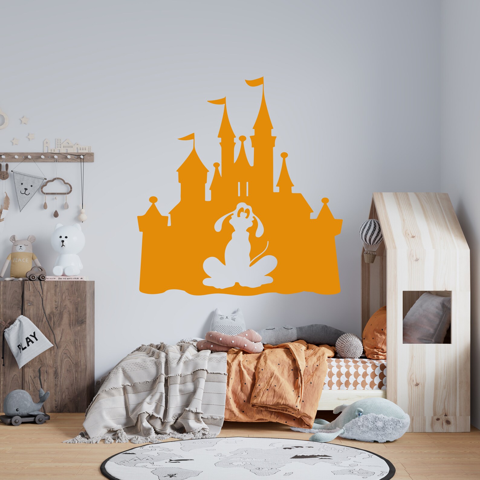 Castle Wall Decal Home Decor Kids Decal Wall Art Kids Room - Etsy