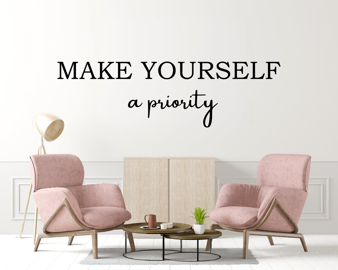 Make Yourself A Priority Wall Decals,vinyl Letter,spa Beauty Salon,art ...