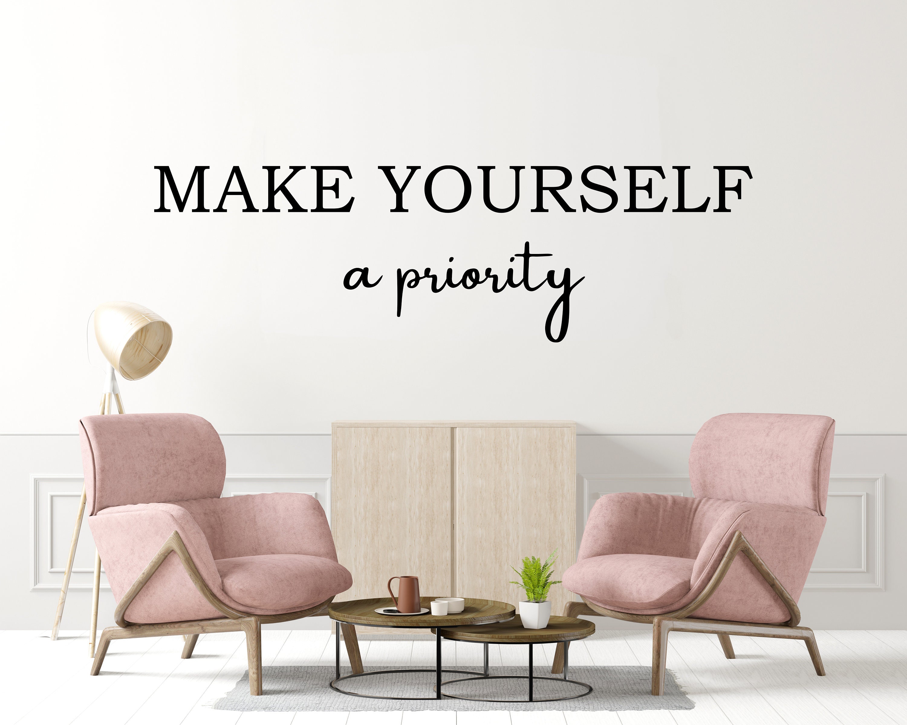 Make Yourself A Priority Wall Decals,vinyl Letter,spa Beauty Salon,art ...