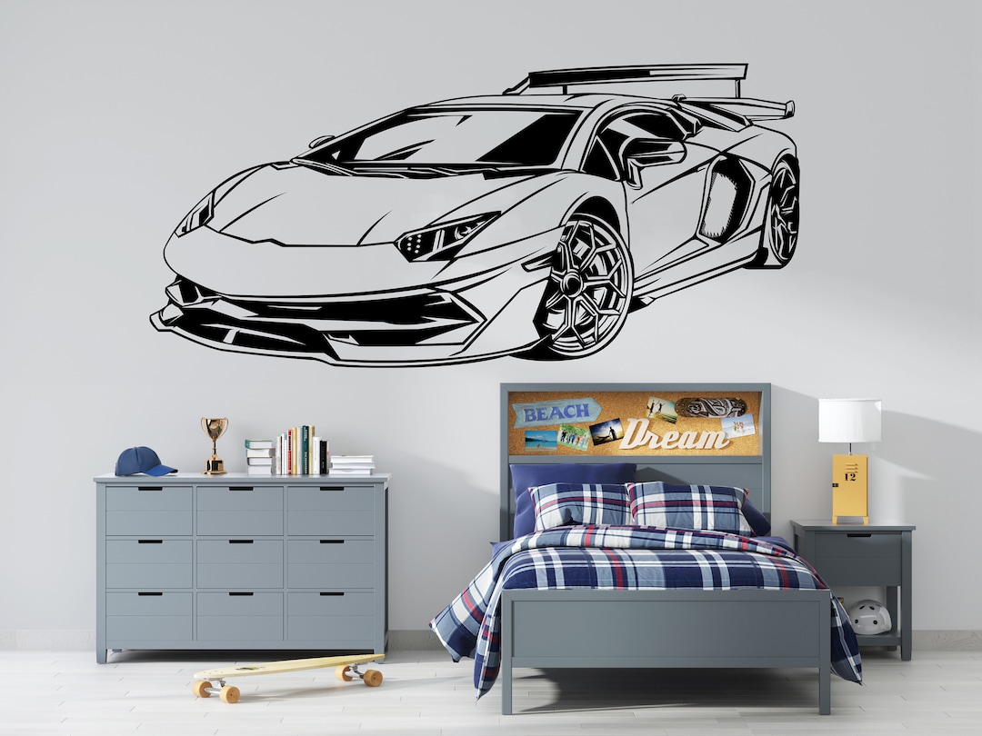 Car Wall Decal Car Wonderful Decal Super Car Decal Car Wall Art Sport ...