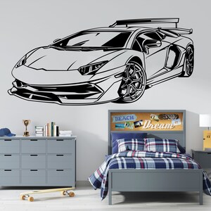 Car Wall Decal Car Wonderful Decal Super Car Decal Car Wall - Etsy