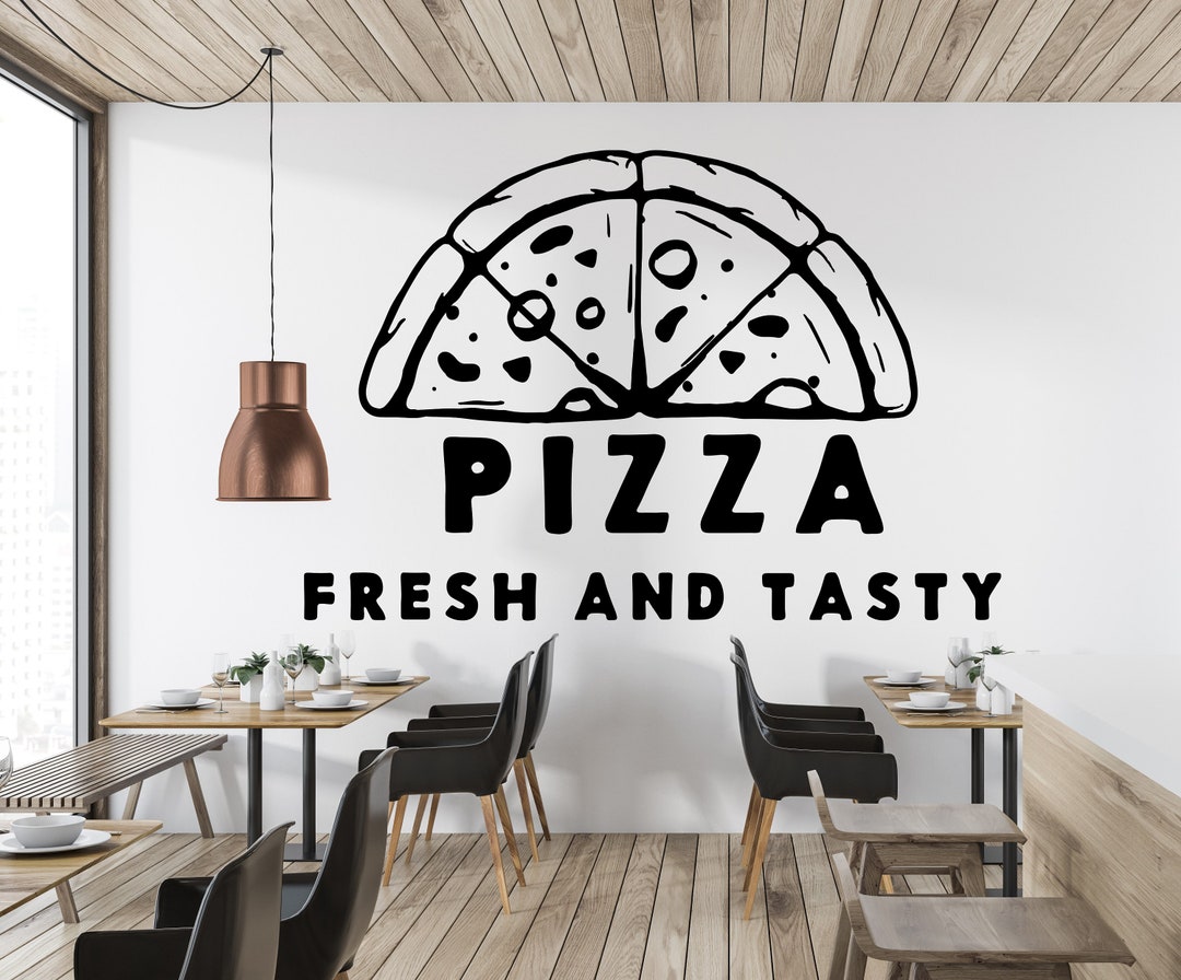 Pizza Wall Decal | Decorations for Restaurant | Vinyl Sticker for ...