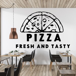 Pizza Wall Decal | Decorations for Restaurant | Vinyl Sticker for ...