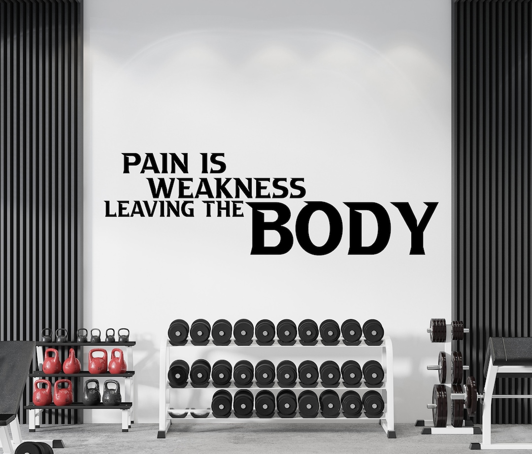Gym Quotes Wall Decal Gym Wall Decor Sport Motivation Workout - Etsy