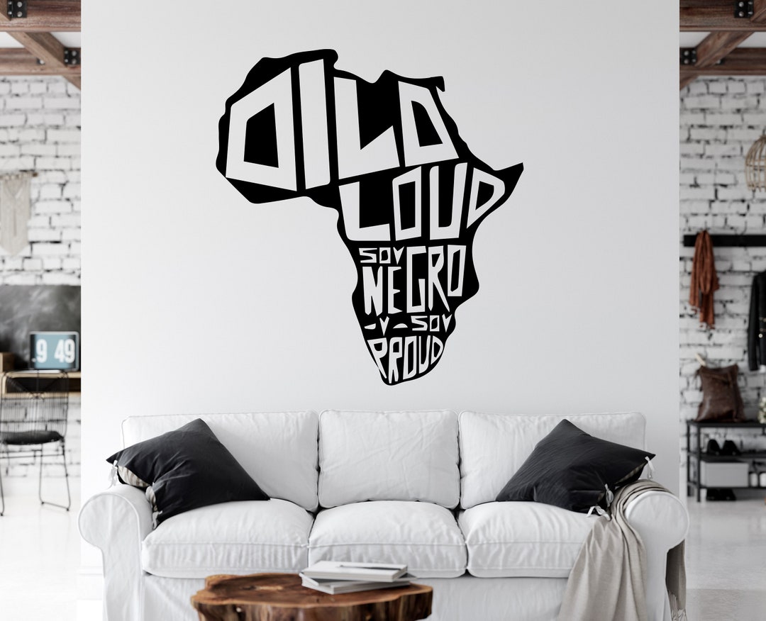 Map African Wall Decal Africa Wall Sticker Africa Wall Decal - Etsy