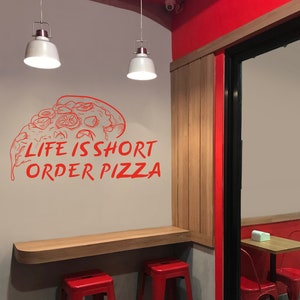 Pizza Wall Decal Pizzeria Wall Sticker Pizza Wall Sticker Food Lover ...