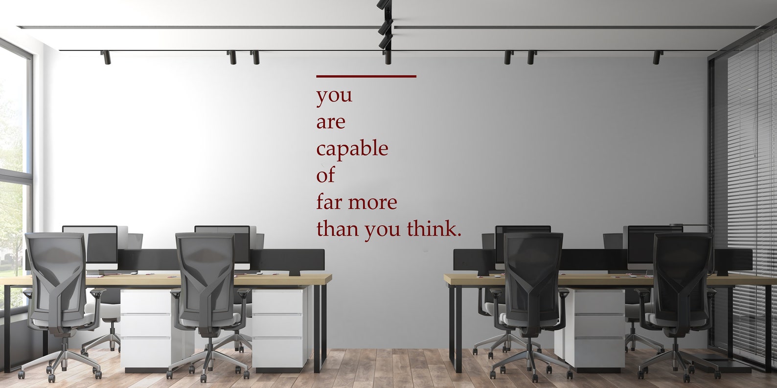 Your Capable More Than You Think Decal-inspiring Office Wall Art-office ...
