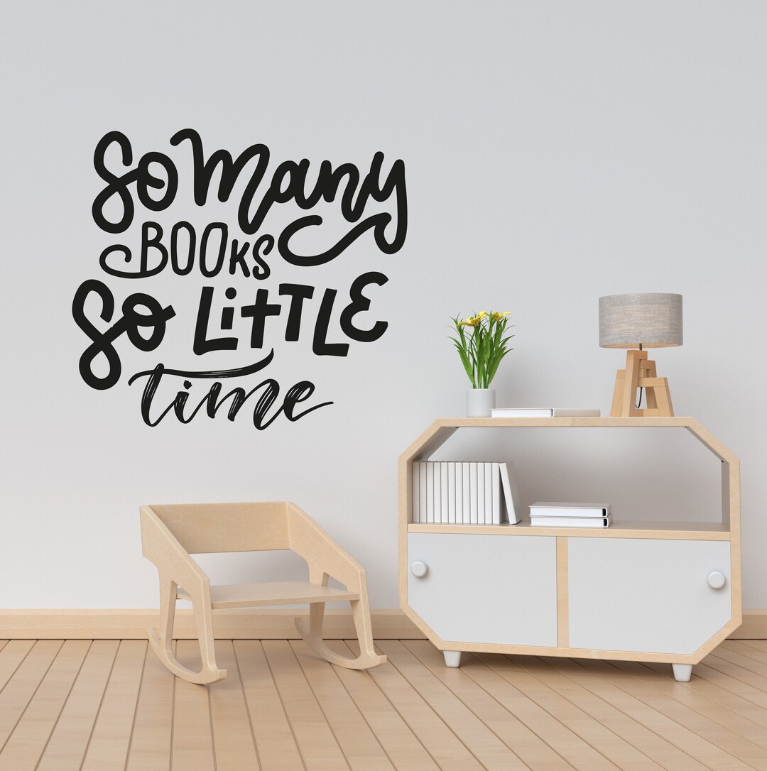 Book Wall Decal Book Wall Sticker Reading Book Decal Book Wall - Etsy UK
