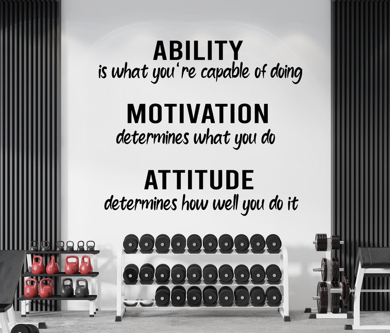 Gym Quotes Wall Decal Gym Wall Decor Sport Motivation Workout Wall Art ...