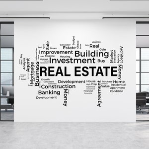Real Estate Wall Decal,home Agency Sticker,property Home Wall Art,real ...