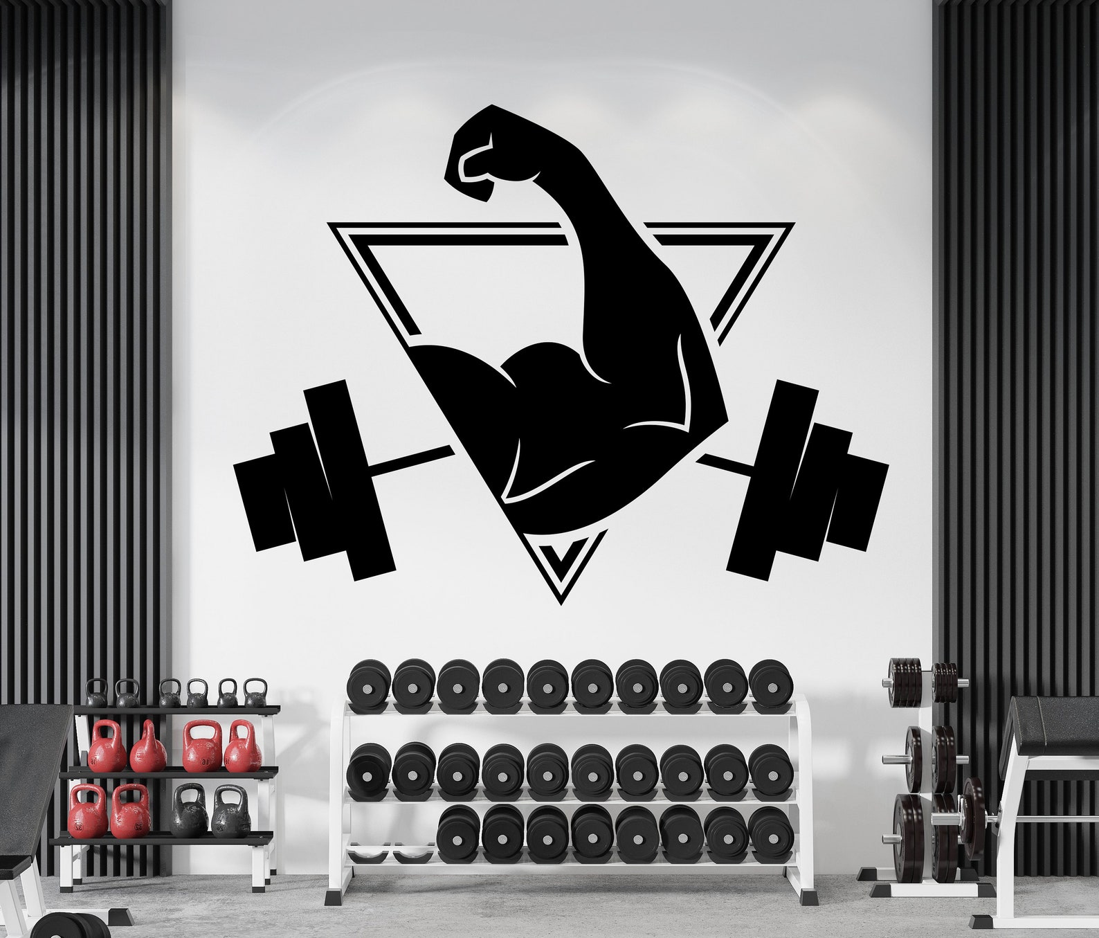 Gym Wall Decal Gym Wall Decor Sport Motivation Workout Wall | Etsy