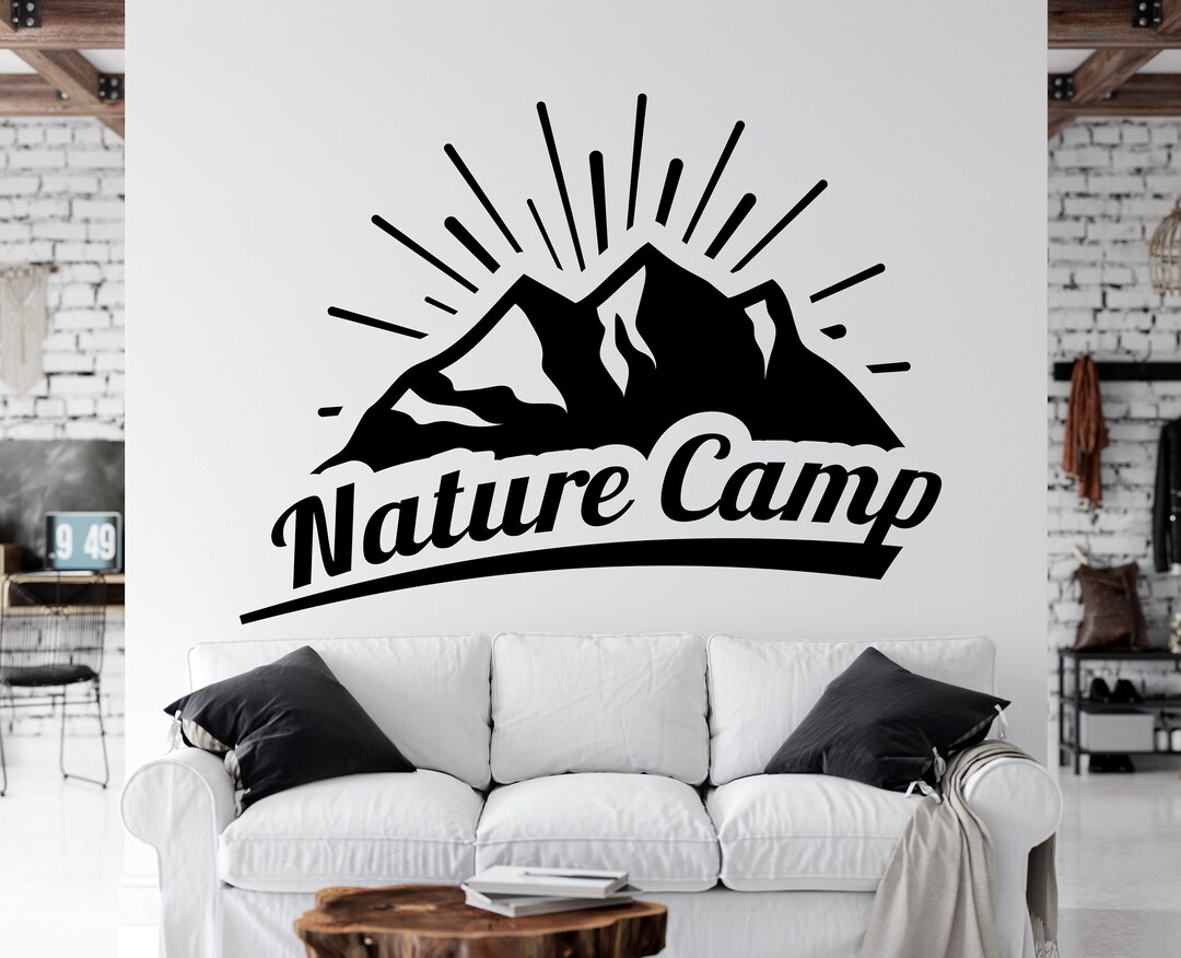 Campfire Wall Decal Home Design Camper Wallstickers Happy - Etsy