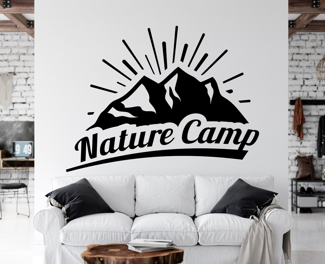 Campfire Wall Decal Home Design Camper Wallstickers Happy - Etsy